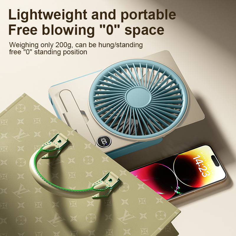 Actual Rechargeable USB Turbo Fan with Digital LED Display and 100 Wind ...