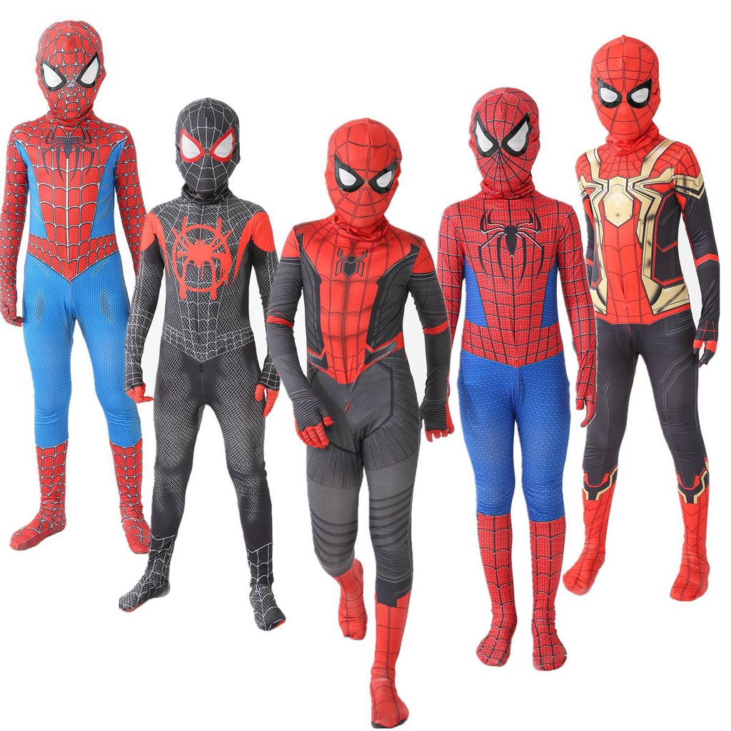Children's Spiderman Costume Cosplay Halloween Costume Superhero Spider ...