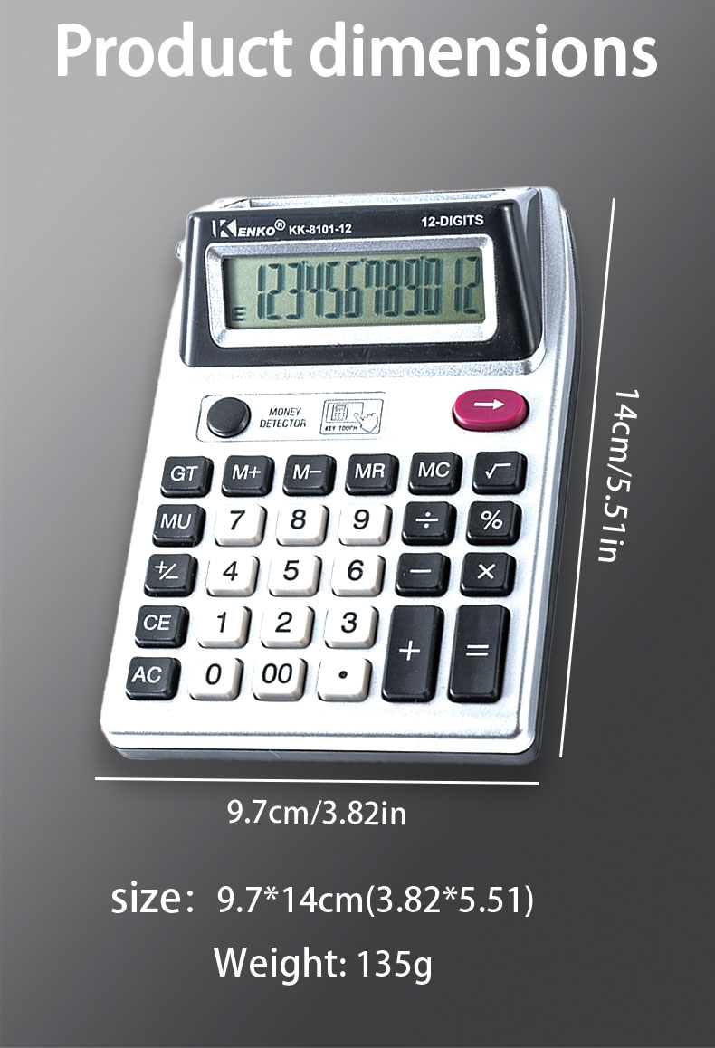 【Dual Display】KENKO 12 Digits Dual Display Calculator With Money ...