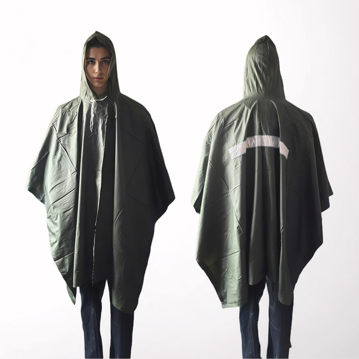 JBEE 822 Raincoat with Reflective Strips Outdoor Cycling Raincoat ...