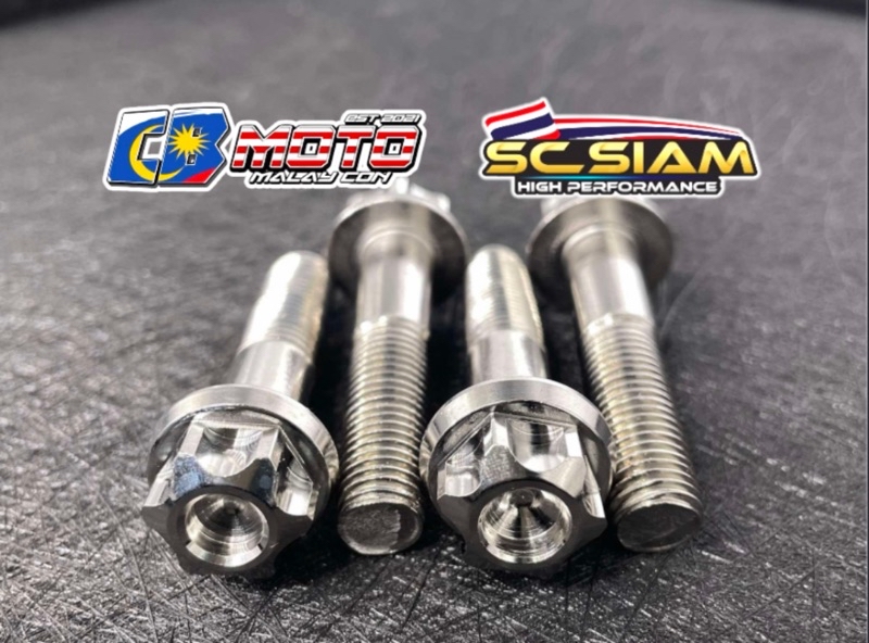 HENG / SC SIAM SHOCK BOLTS FOR AEROX V1 & V2 CNC TITANIUM CONCAVE ...