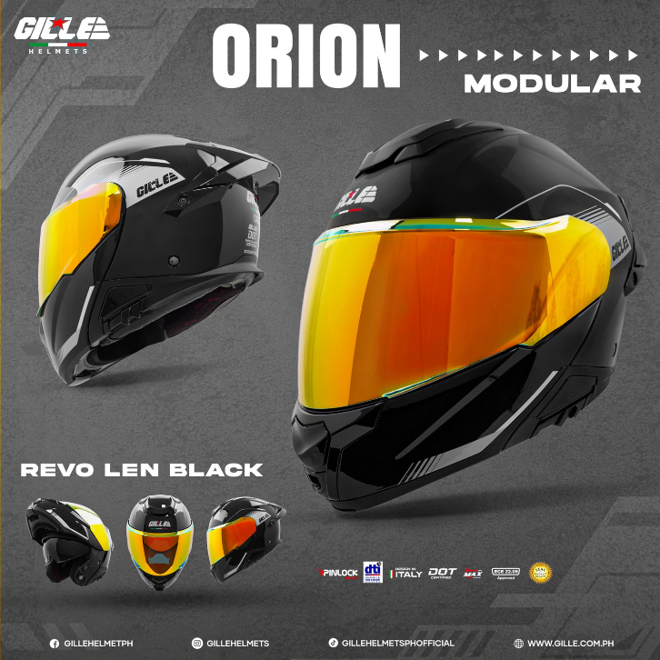 GILLE AF10 ORION Helmet Modular Full Face For Motorcycle Dual Visor ...