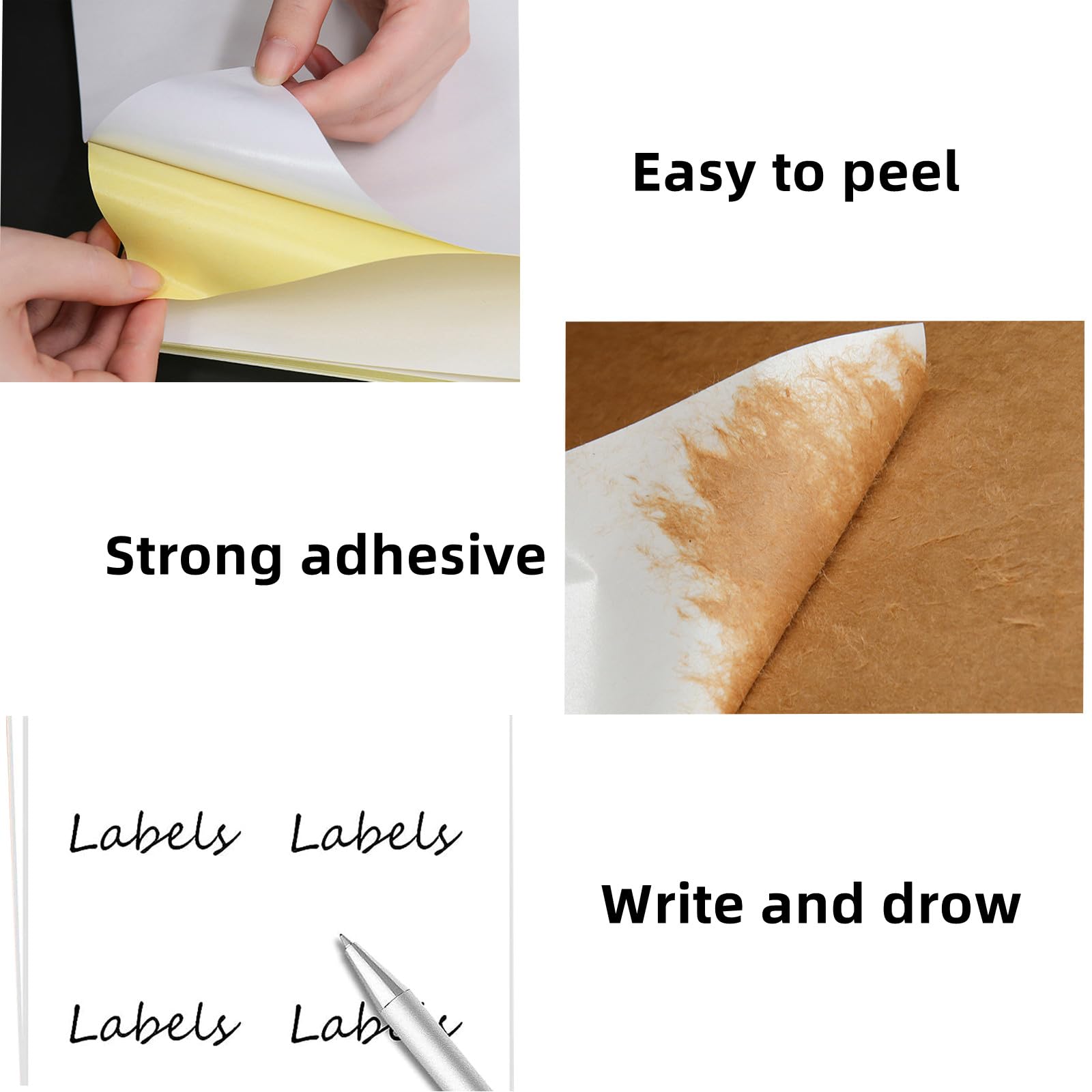 A4 Self-Adhesive Printing Paper 21x29cm Full-Page Sticker Printable ...