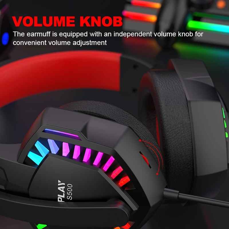 Inplay S500 Wired RGB Gaming Headset With Mic Surround Sound Over Ear ...