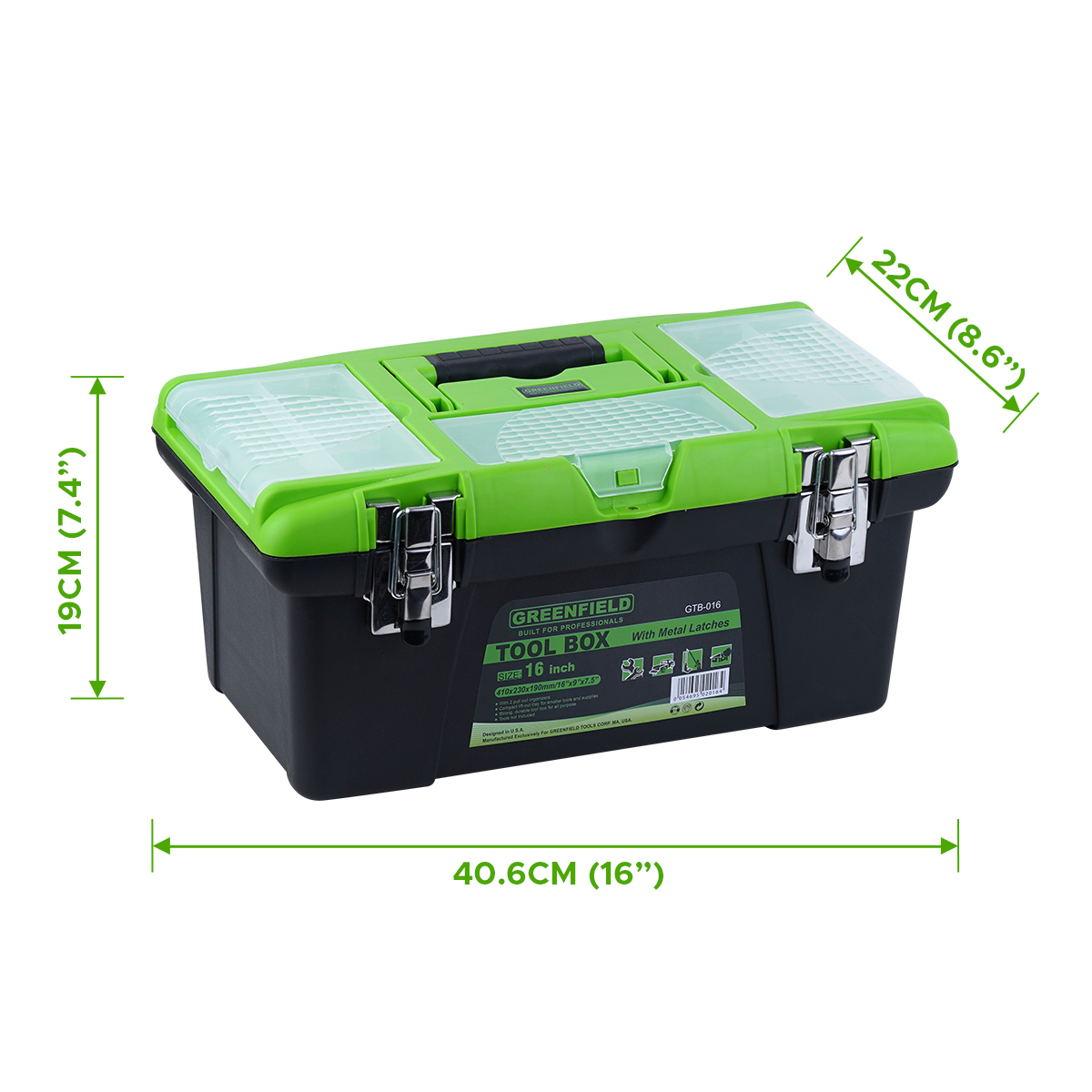 Greenfield Tool Box 16" With Metal Latch - Tool Storage | Shopee ...