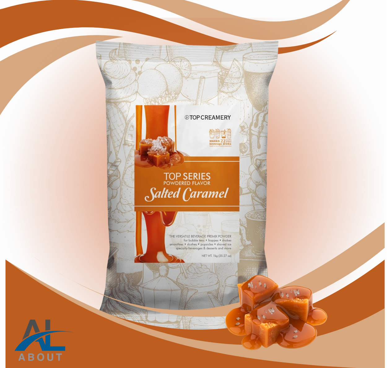 TOP Creamery Salted Caramel Flavor Powder 1kg | Shopee Philippines