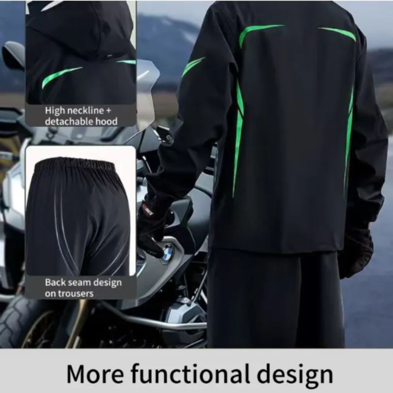 Motorcycle Raincoat Kapote Makapal Heavy Duty Waterproof Outdoor ...