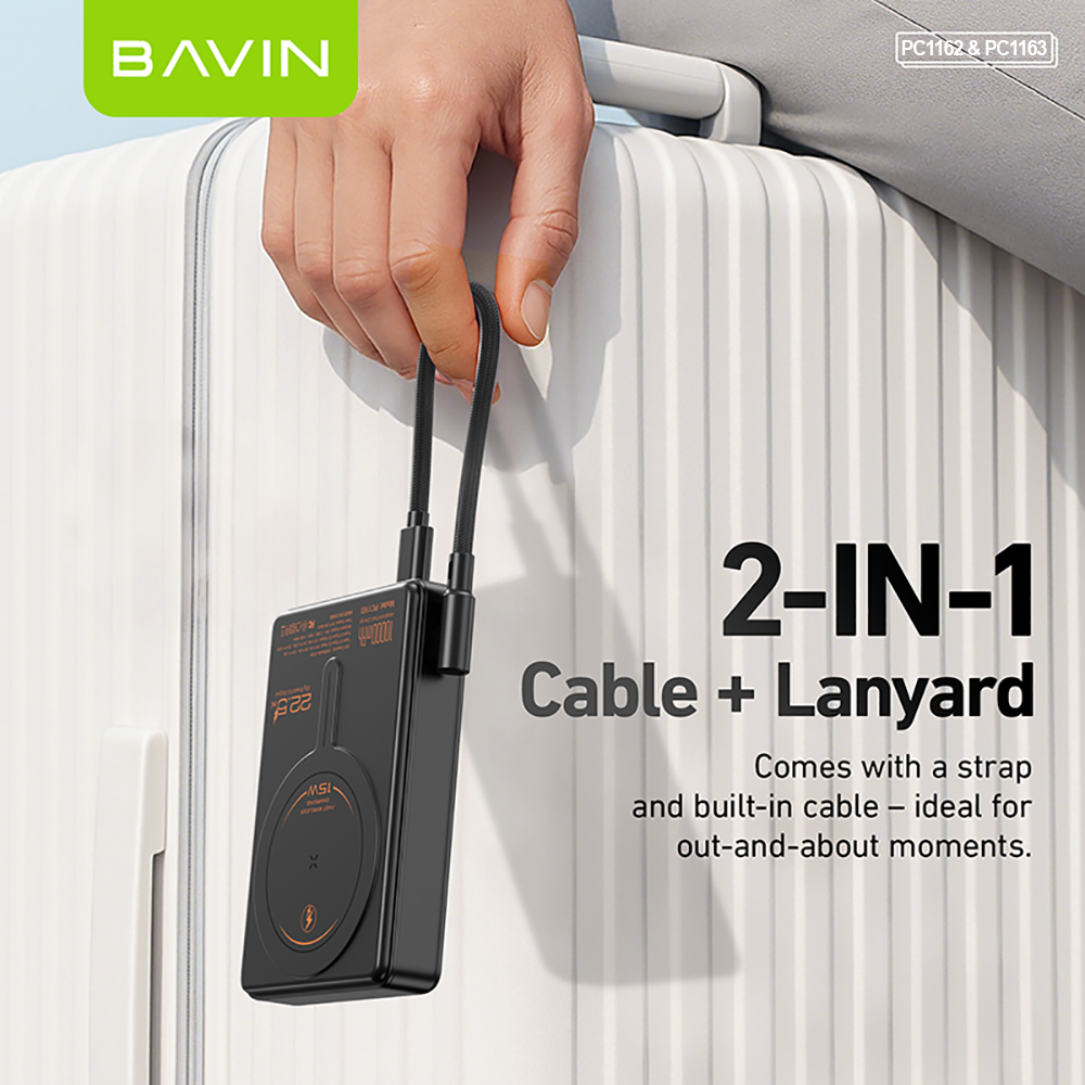 BAVIN PC1162 5000mAh / PC1163 10000mAh 22.5W PD Fast Charging Magnetic Wireless Powerbank ...