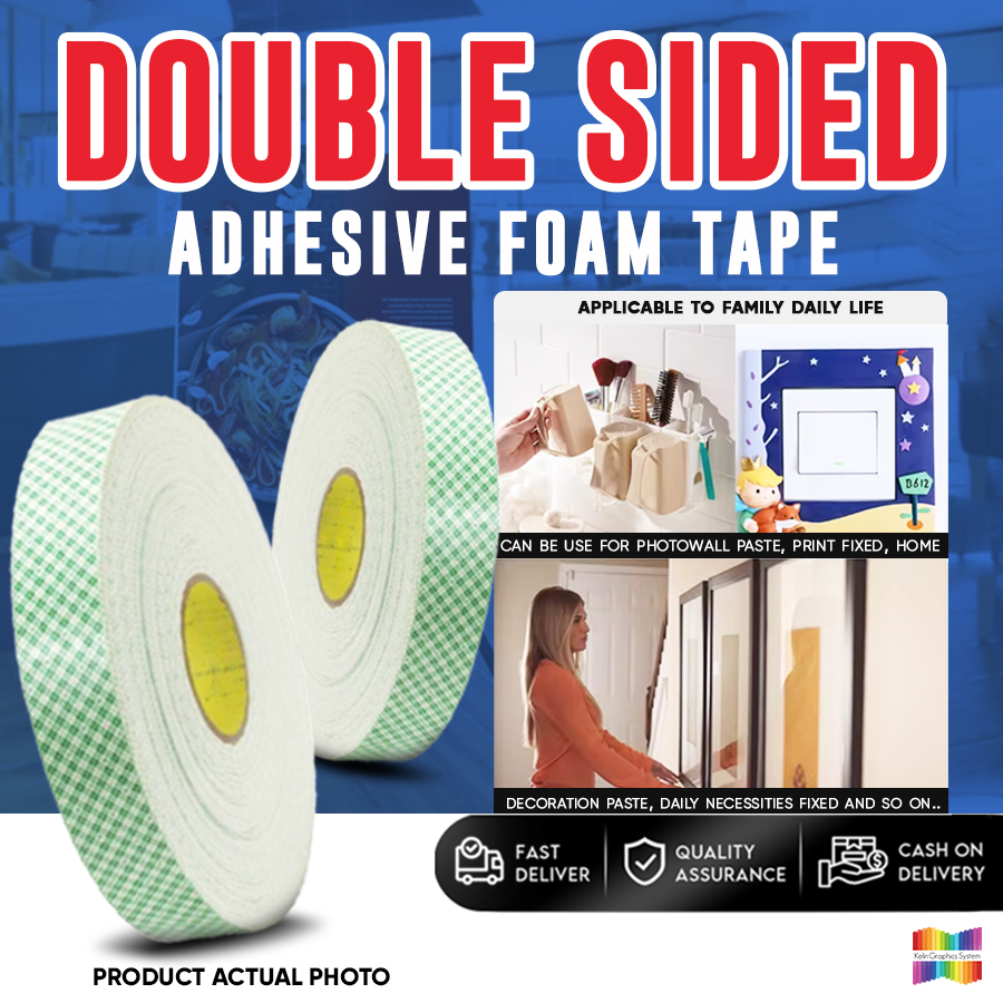 KGS Double Sided Adhesive Foam Tape 20 mm x 10 M and 25 Meters adhesive ...