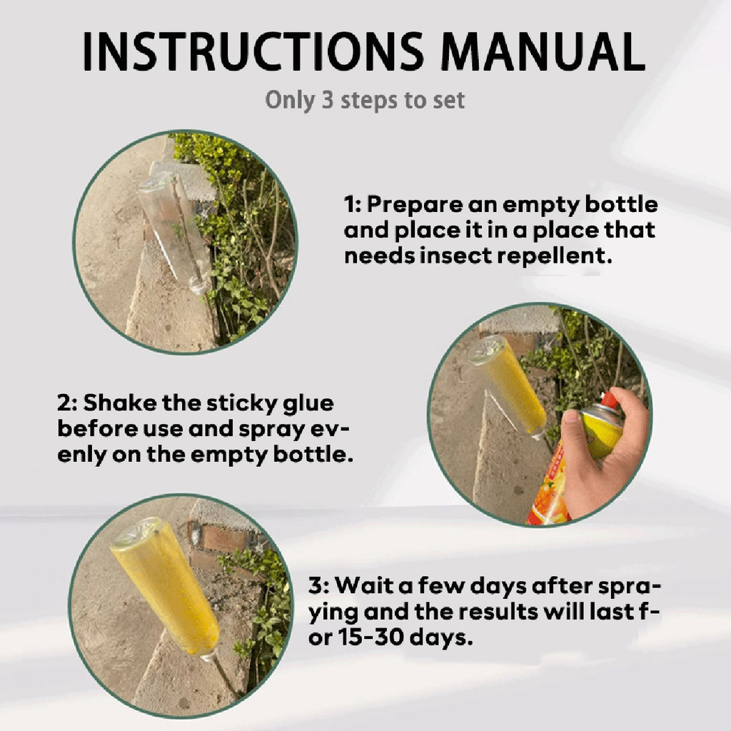 Fruit fly trap Attractant spray 450ML Supernet insect trap Rain-proof ...