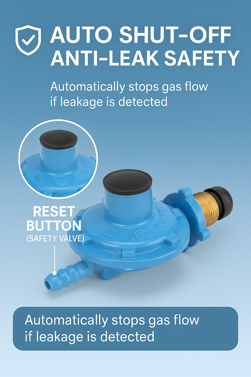 Low-Pressure LPG Gas Regulator w/ Gauge – Safety Gas Level Indicator ...