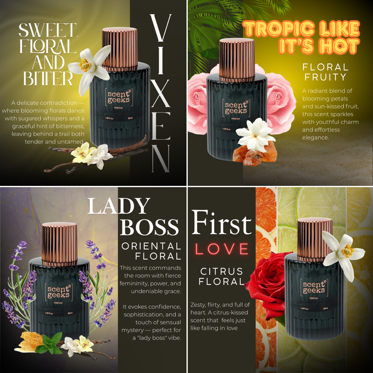 Scent Geeks 50ml Nosetalgia Series Perfumes Fragrance for Men & Women ...