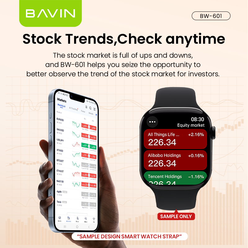 BAVIN BW601 Smart Watch w/ GPT AI Sleep & Heart Rate Monitoring / NFC ...
