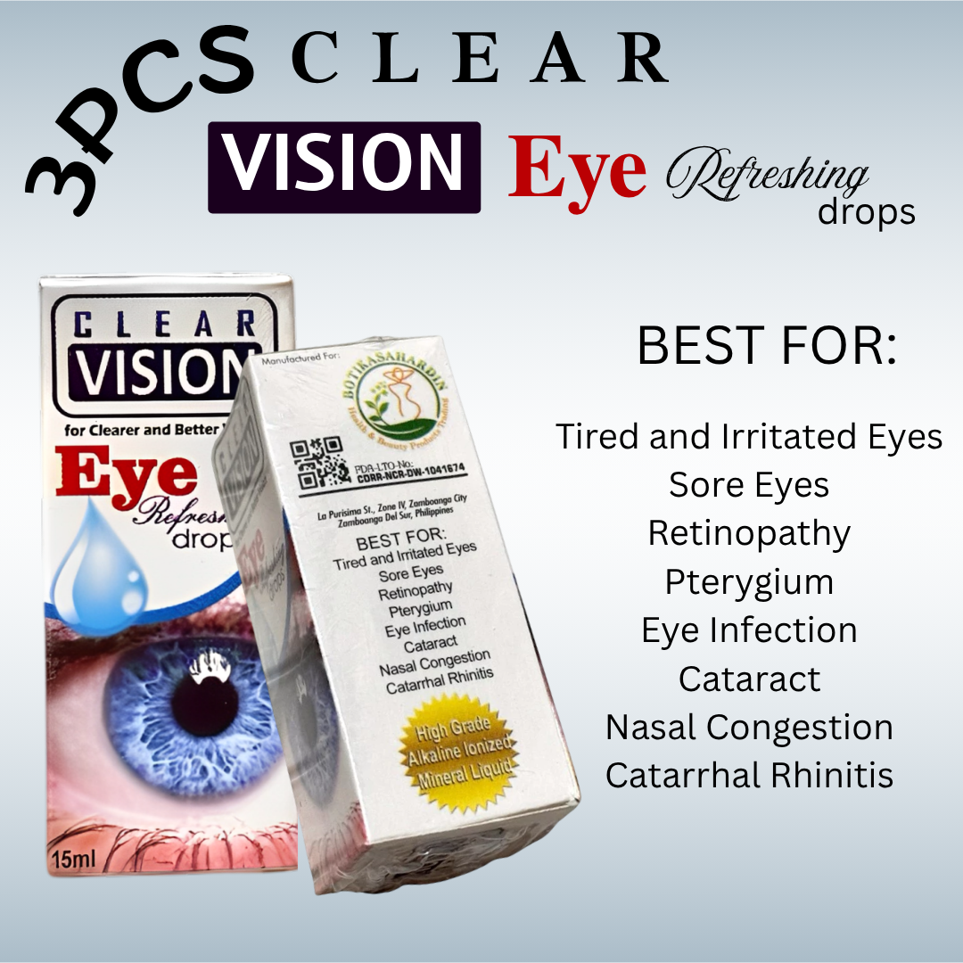 3pcs Clear Vision Eye Refreshing Drops (15mL) | Shopee Philippines
