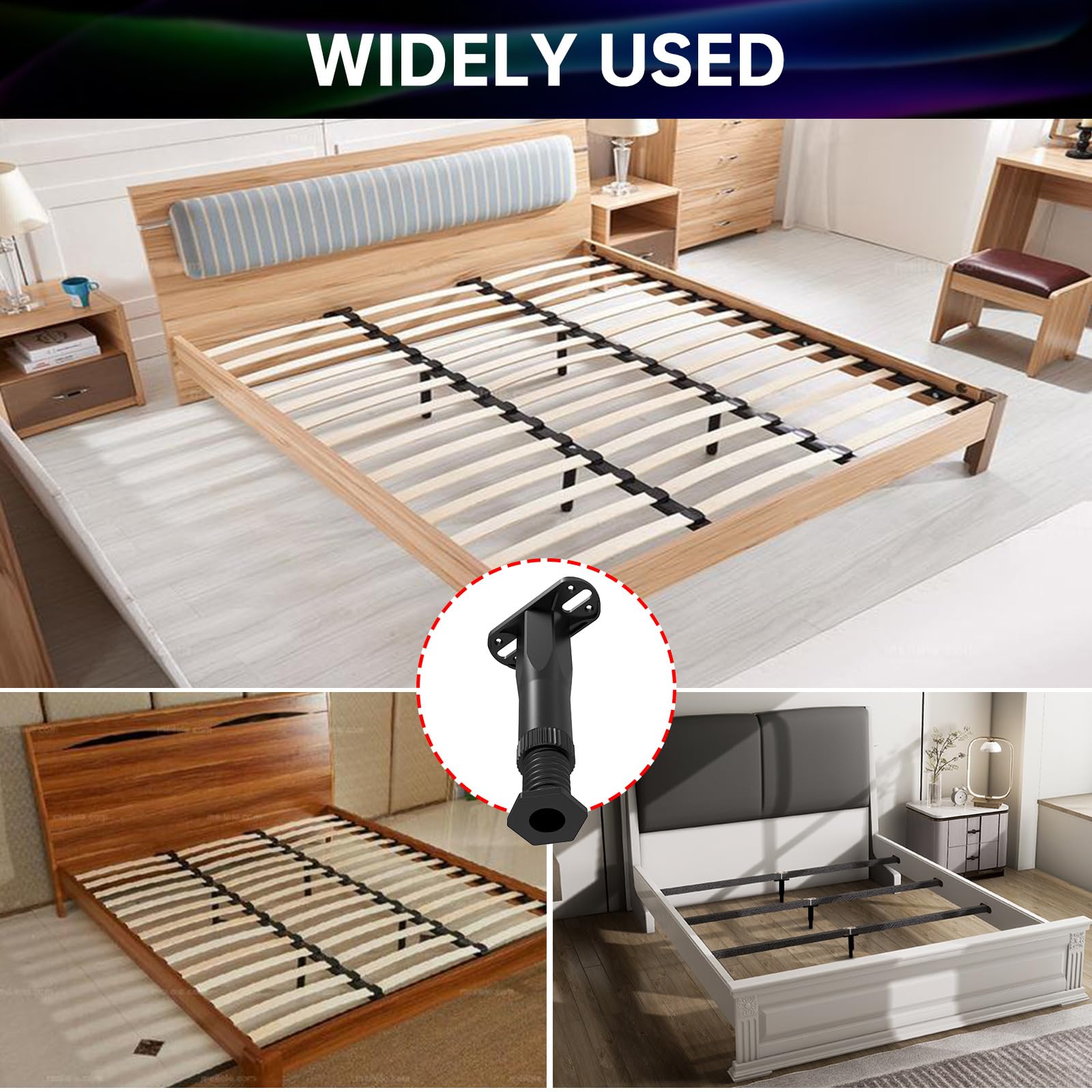 Height Adjustable Bed Beam Support Feet Reinforced Plastic Furniture ...