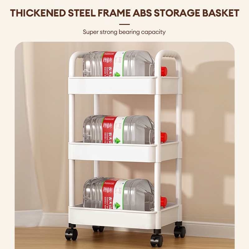 3/4/5 Layer Removable Trolley Cart Organizer with Wheels Bathroom ...