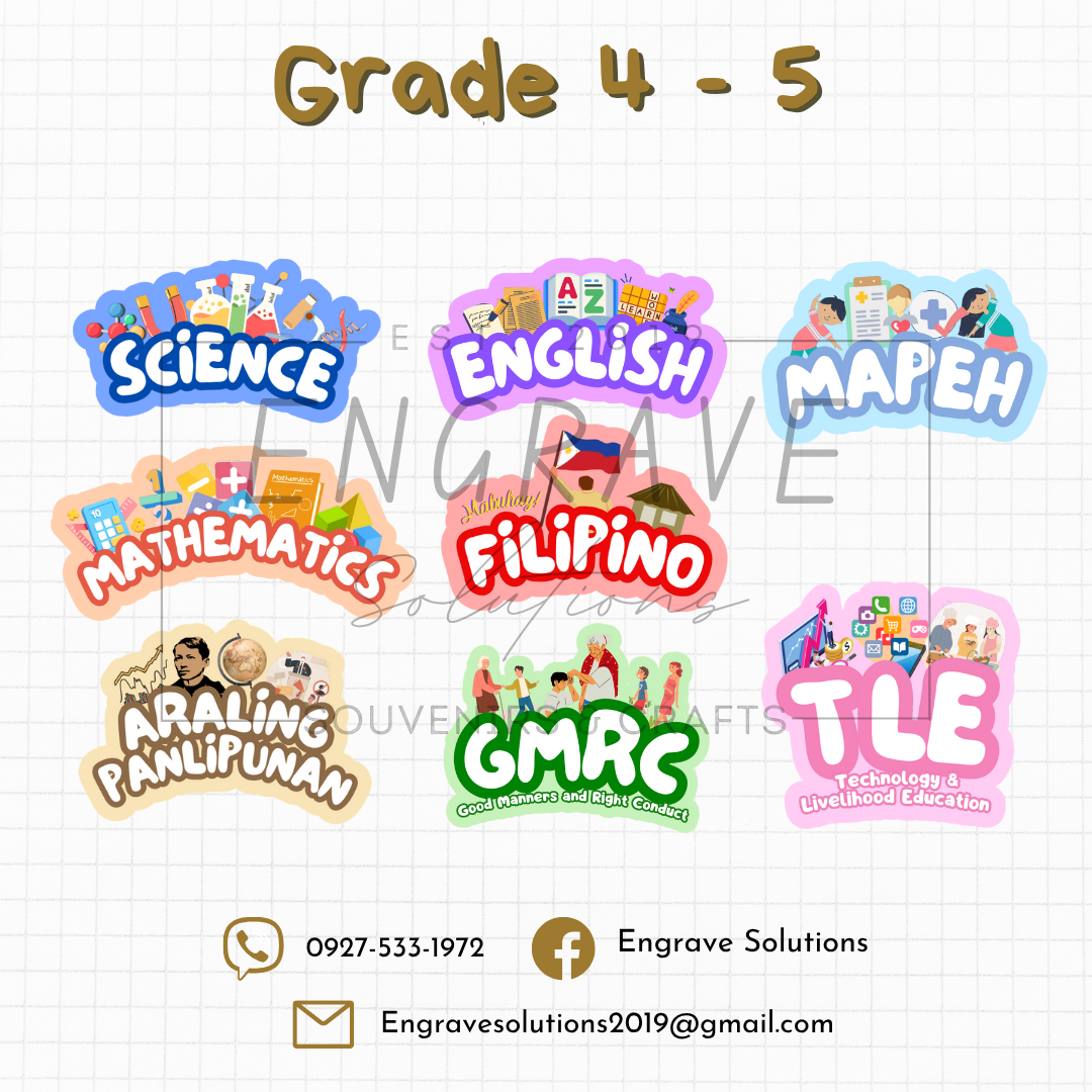 SUBJECT STICKER - MATATAG CURRICULUM | Shopee Philippines