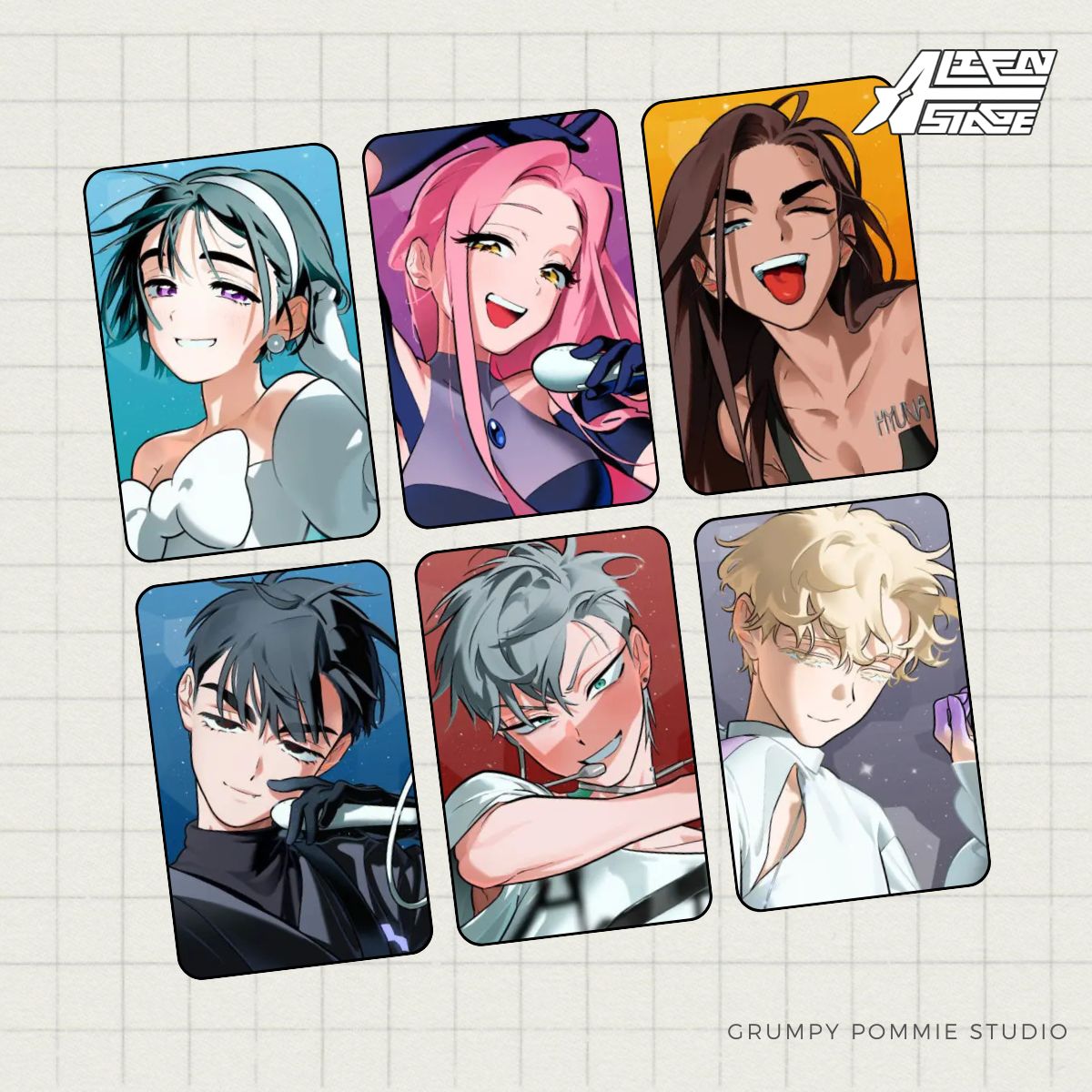 ALIEN STAGE x GRATTE Collection -Photocards - Keychains - Pins ...