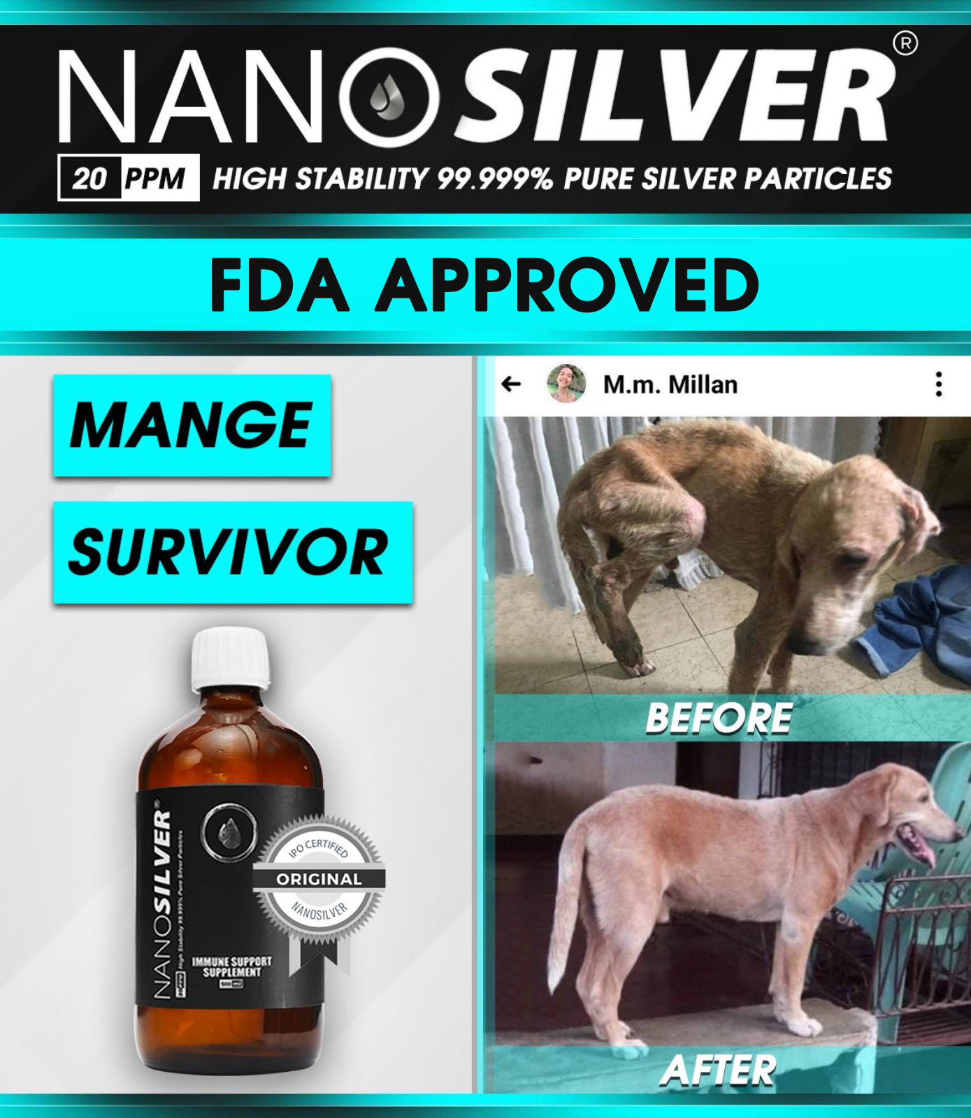 Nano Silver FDA APPROVED FDA LTO 3000013745113, Original 250ml with US FDA FFR reg | Shopee ...