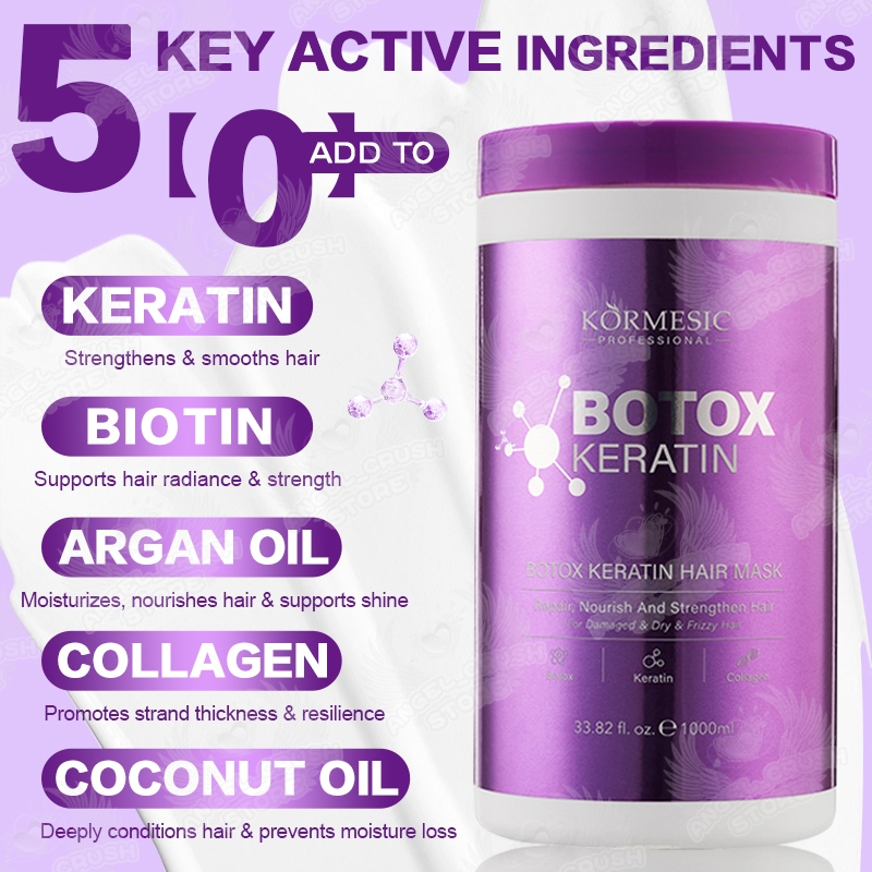 1000ML Botox Keratin Hair Treatment Mask Collagen Hair Straightening ...