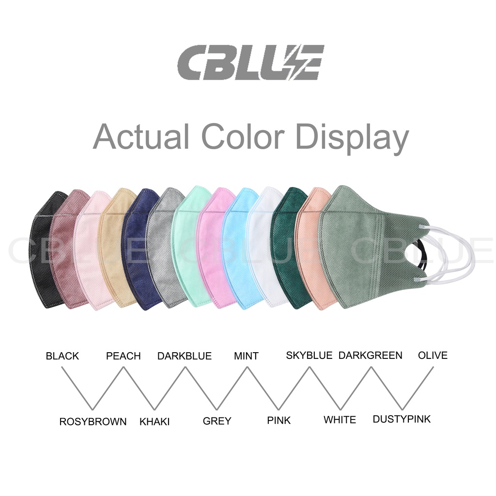 CBLUE 10PCS 3D KF94 Nanofiber Filter Butterfly Mask Adult Protective ...
