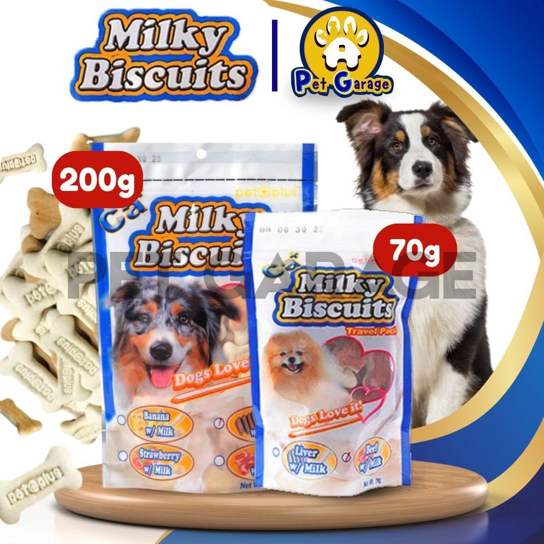 70g 200g Pet Plus Milky Biscuits All Stages Adult Puppy Biscuit Snack ...