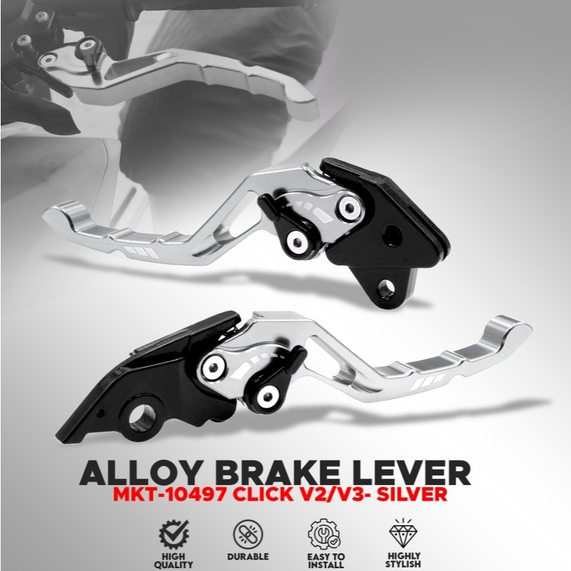 CLICK V2 / CLICK V3 COMBI CNC ALLOY BRAKE LEVER SET FOR HONDA CLICK V2 ...