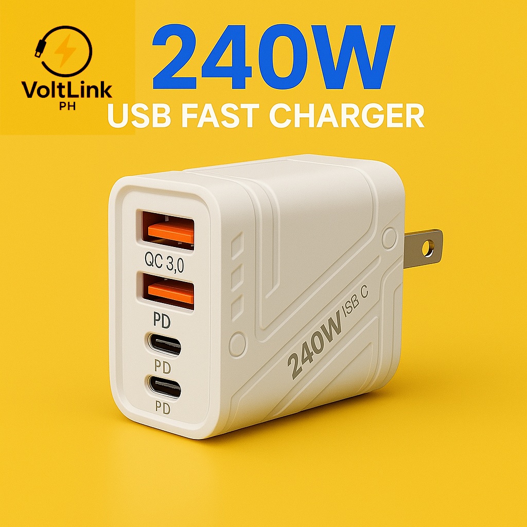 240W USB C Hub Charger Multi Port Fast Charging Station QC30 PD Wall ...