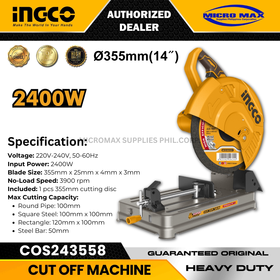 INGCO (COS243558) Cut-Off Machine Heavy Duty | Shopee Philippines