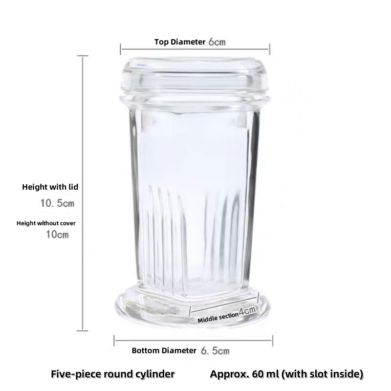 5/10 Piece Set Glass Staining Cylinder Glass Slide Staining Rack Round ...