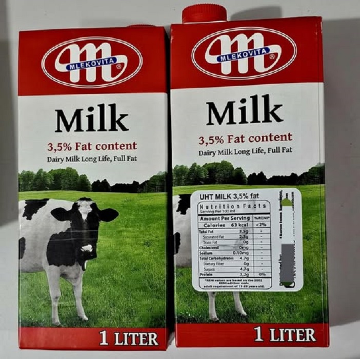 Mlekovita Full Cream UHT Milk 1L – 3.5% Rich Creamy Milk for Coffee, Milk Tea, Frothing & Baking ...