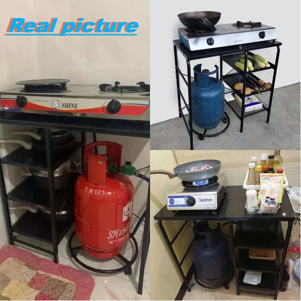Gas Stove Stand Rack Heavy Duty Stainless Multi-Layer Gas Rack Stove ...