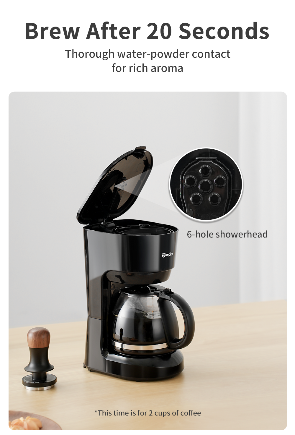 Simplus【Livestream】Coffee Maker Machines Anti Drip Design Manual Coffee ...