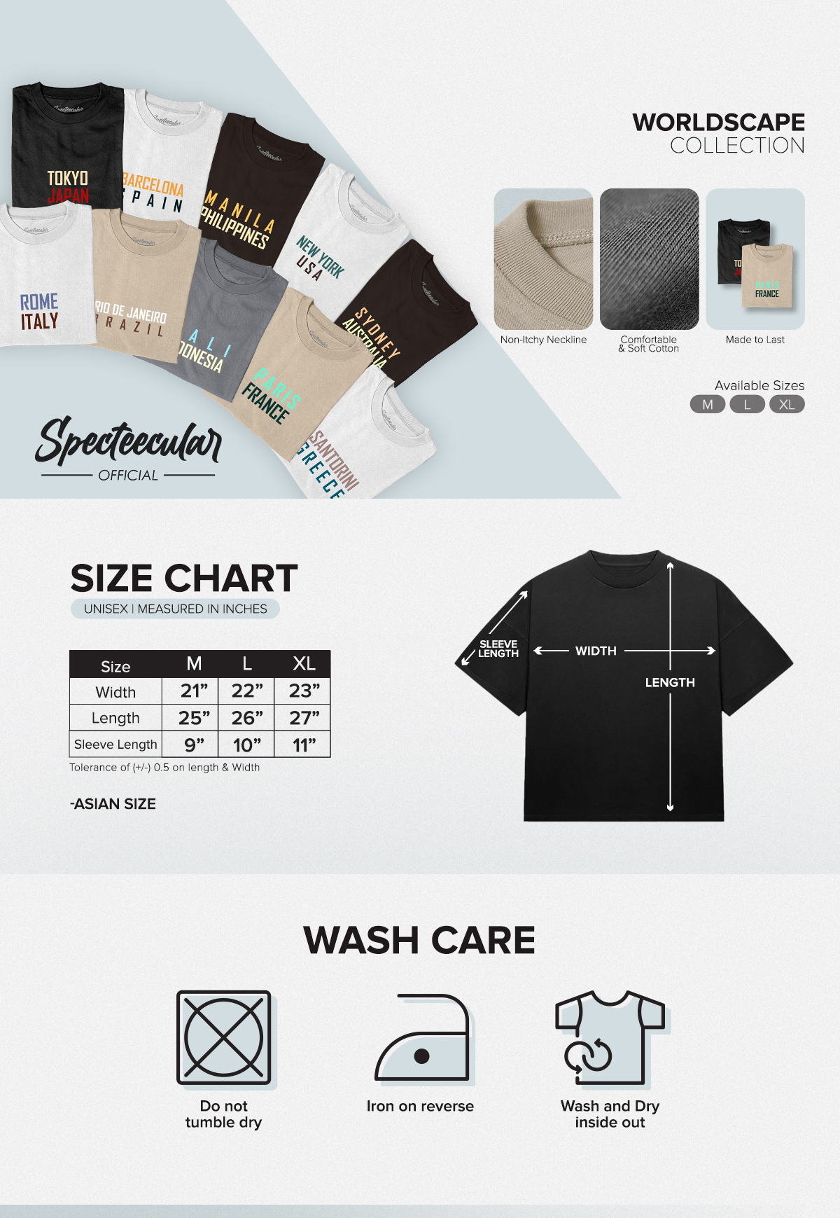 Specteecular Worldscape Boxy Crop Cropped Oversized Shirt Men Womens ...