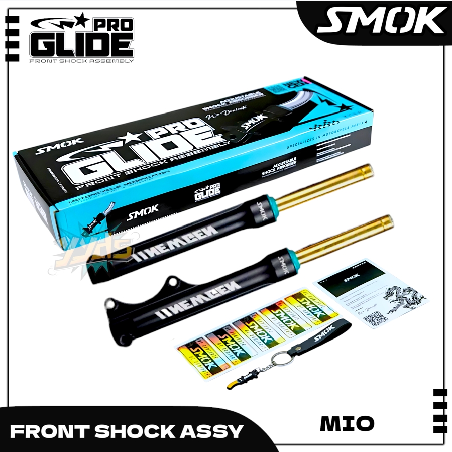 SMOK PRO GLIDE FRONT SHOCK ASSEMBLY ASSY GOLD MIO/SNIPER/RAIDER150/NMAX ...