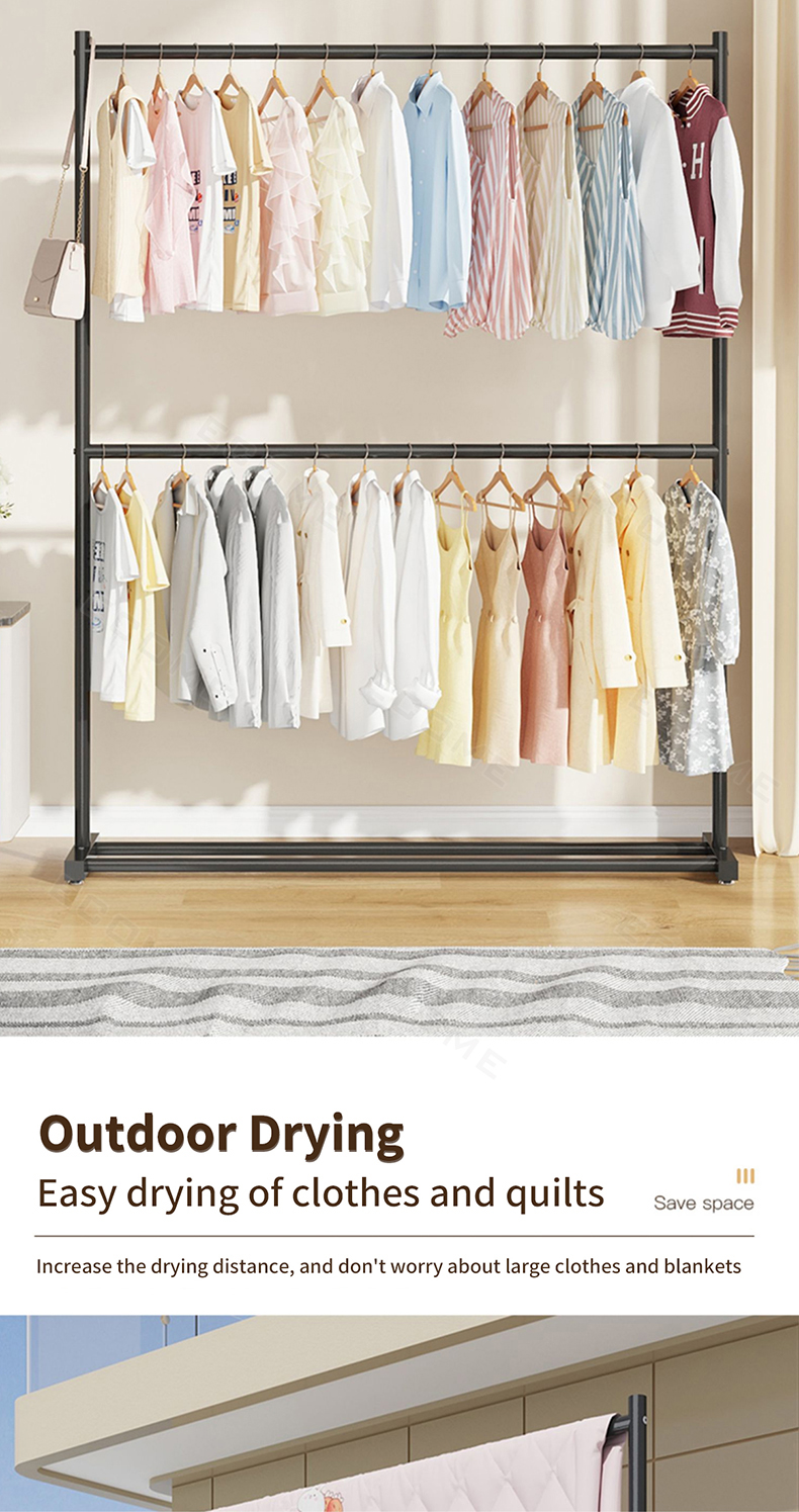 Sampayan Stainless Double Layer Clothes Rack Metal Clothes Hanger ...