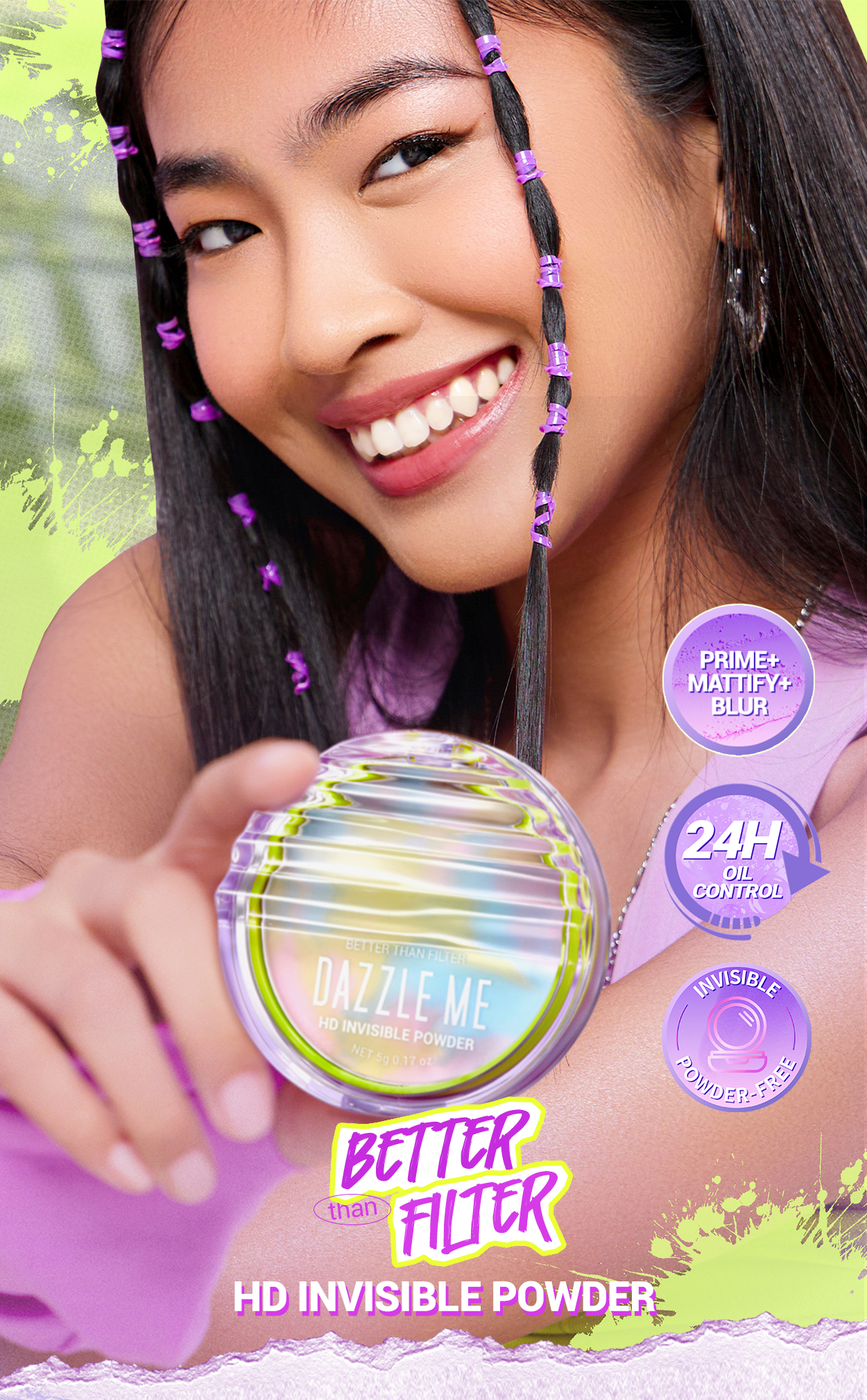 MOST LOVED! | DAZZLE ME Better Than Filter HD Invisible Powder | 24H All-in-One Oil Control ...