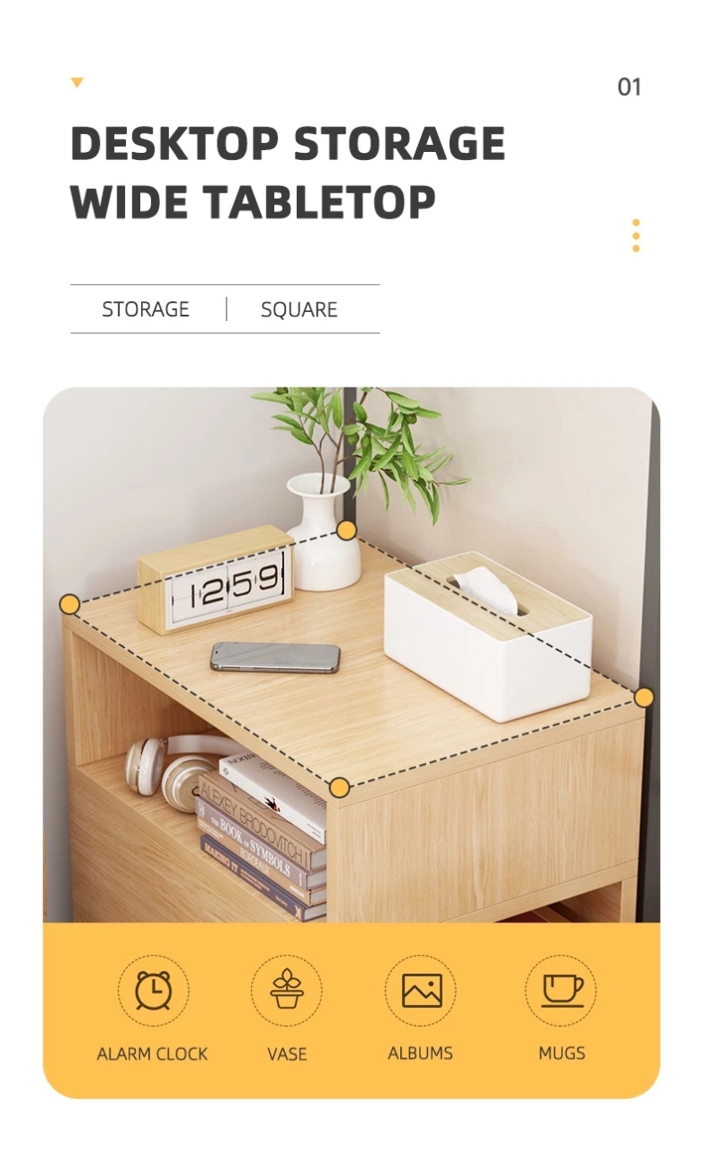 [Mila Living]20/30cm wide Bedside Cabinet Bedside Table Small Home ...