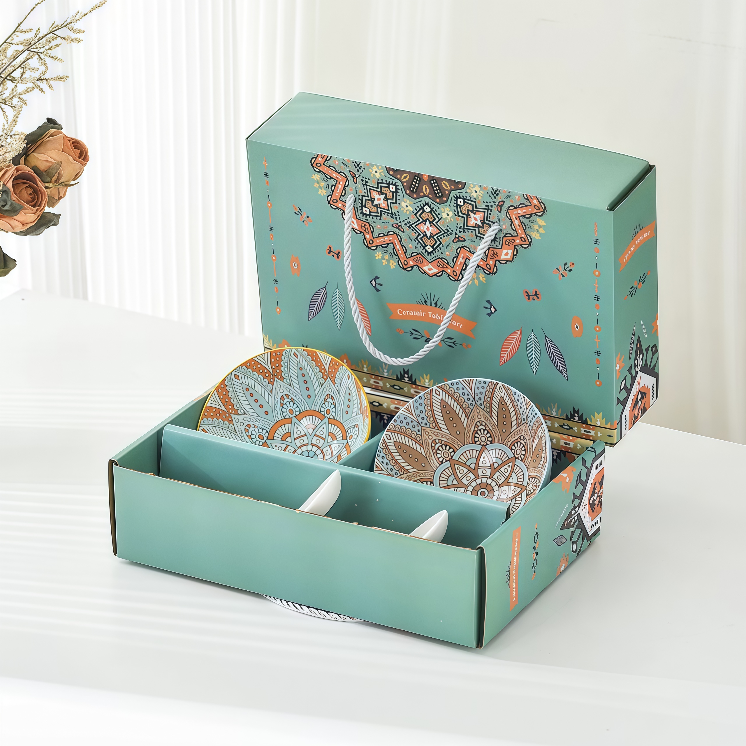 HEEFESL Bowl Set/Ceramic Tableware Set/Hampers Set/Tableware Gift ...
