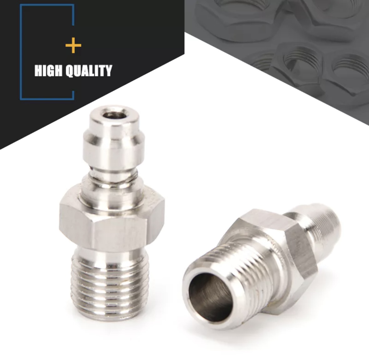 8mm Quick Connect Check Valve Male Thread Connector M12*1.25 gas ...