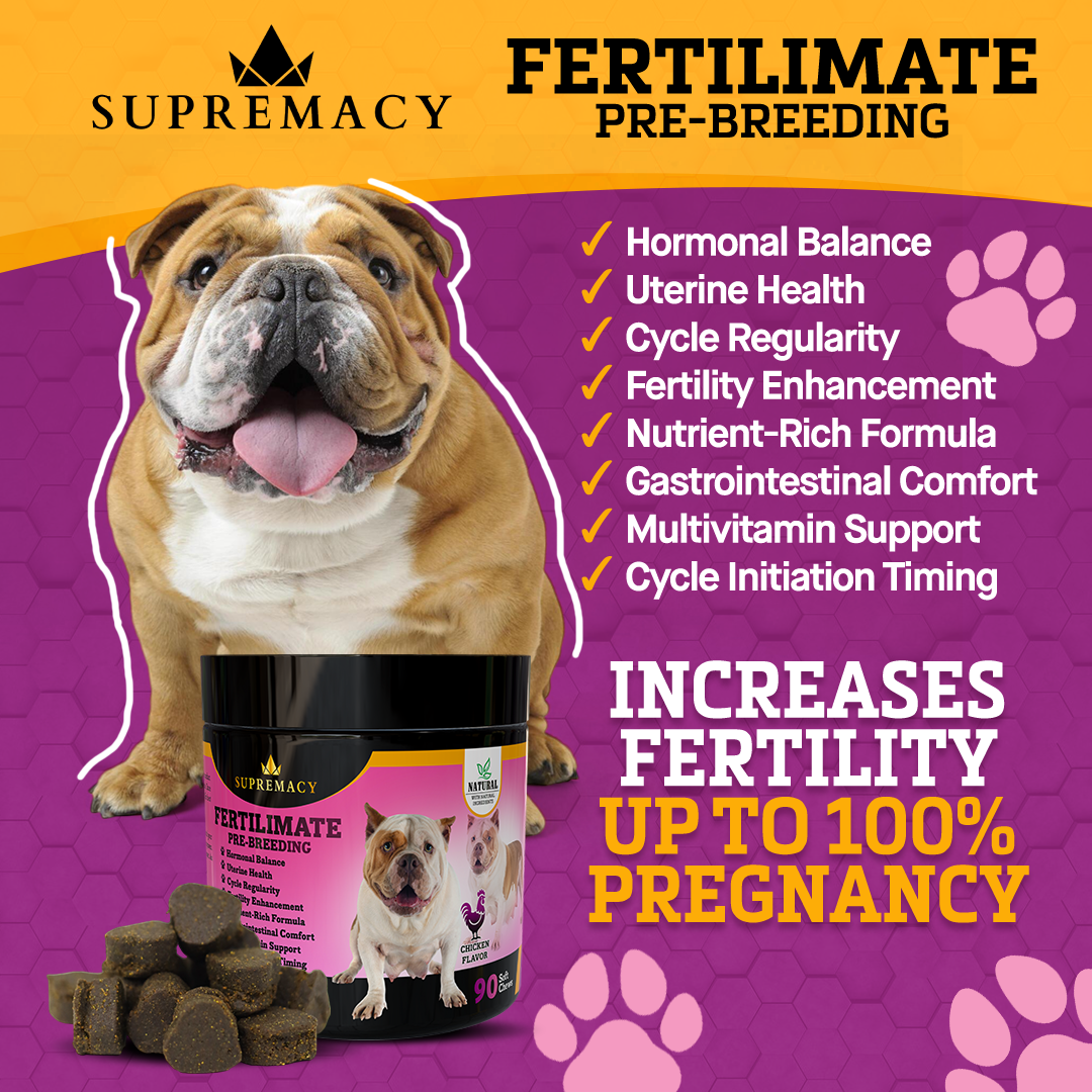 Supremacy Fertilimate Pre Breeding Dogs Treats for Dams Hormonal ...