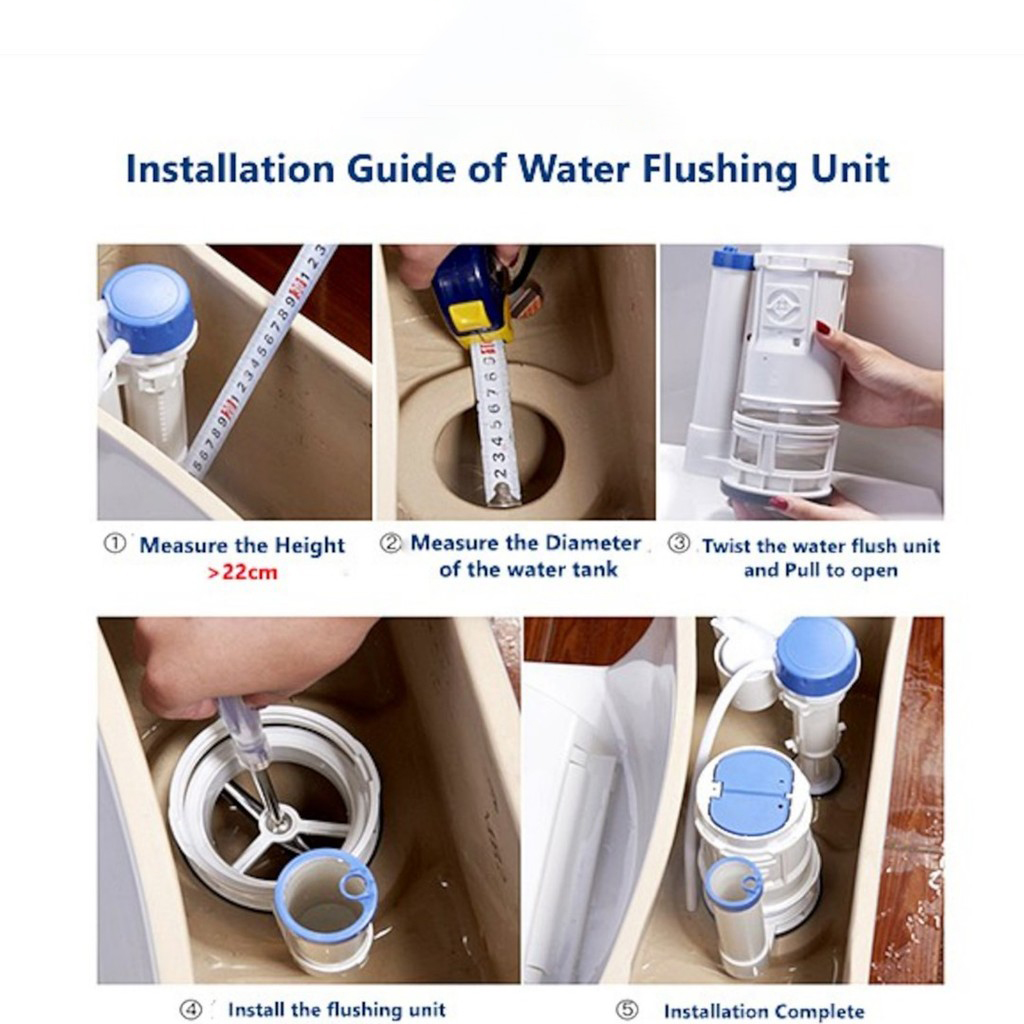 Universal model Toilet Flush Set Flush Valve Toilet Flushing Parts ...