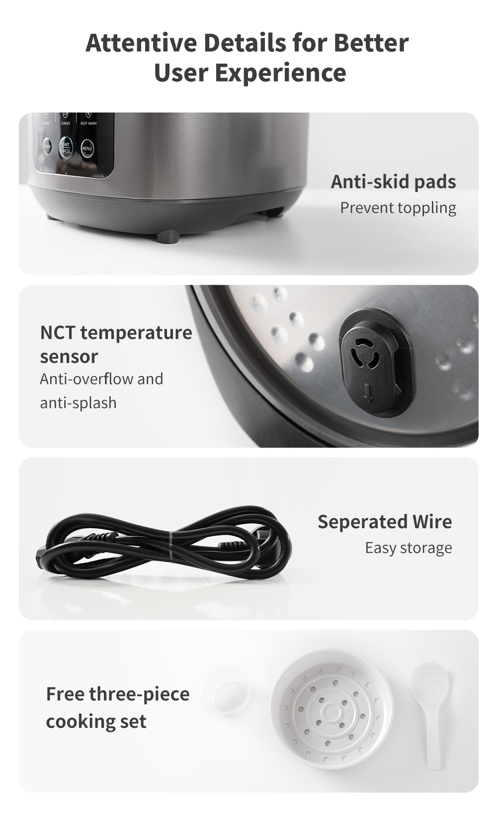 Simplus Rice Cooker Non-stick Touch-control 24-hour Delay Timer 6 ...