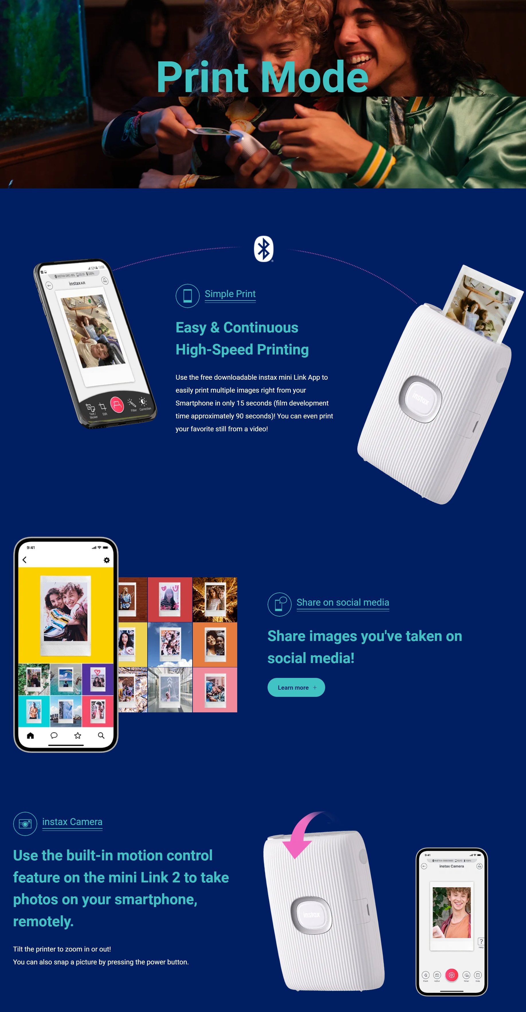 FUJIFILM Instax Mini Link 3 Smartphone Printer with 3D AR Effect ...