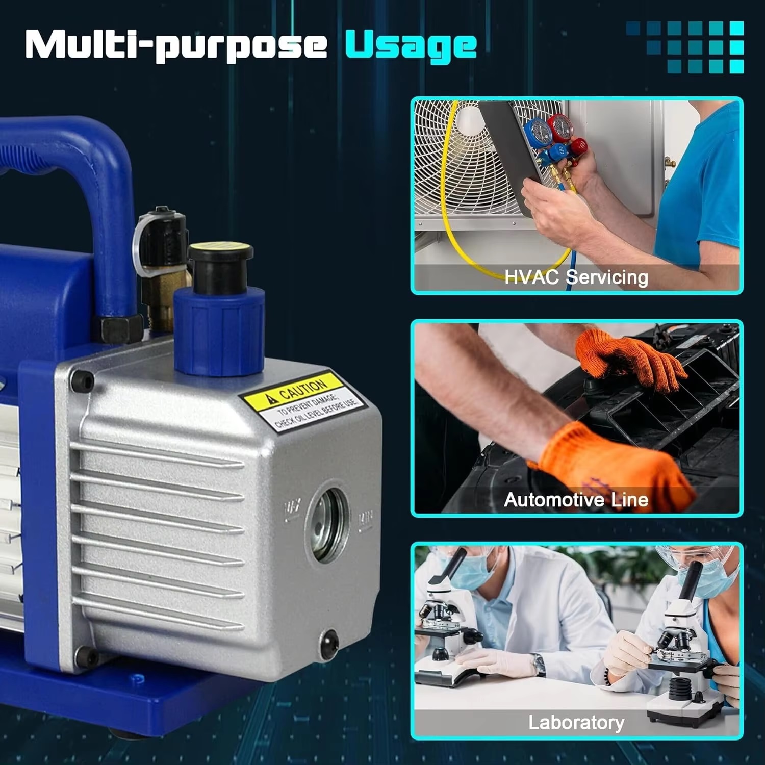 Rotary Miniature Vane 5Pa 1.5CFM 50HZ Vacuum Pump ,Rotary Vane Vacuum ...