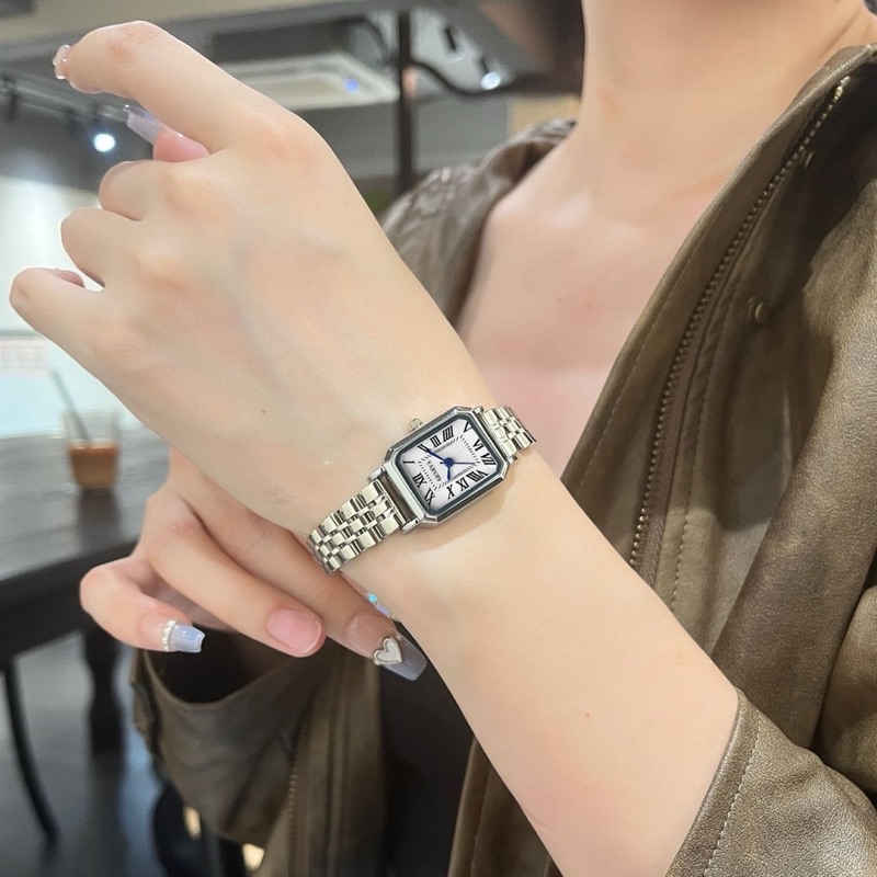 Relo Geneva Women's Watch Korean retro style small square Stainless ...