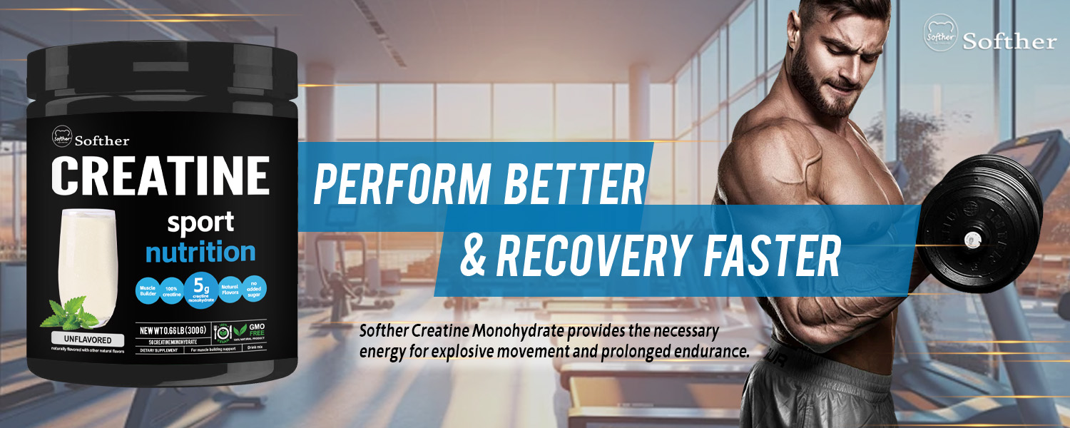 SOFTHER Creatine Monohydrate Powder Body Builder Supplement for Muscle ...