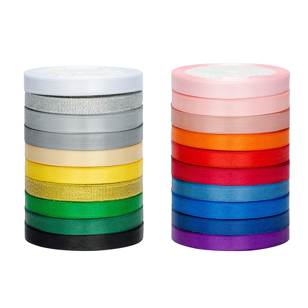 2cm (25 yards/roll) Satin Ribbon Roll Gift Packaging Ribbon Flower ...