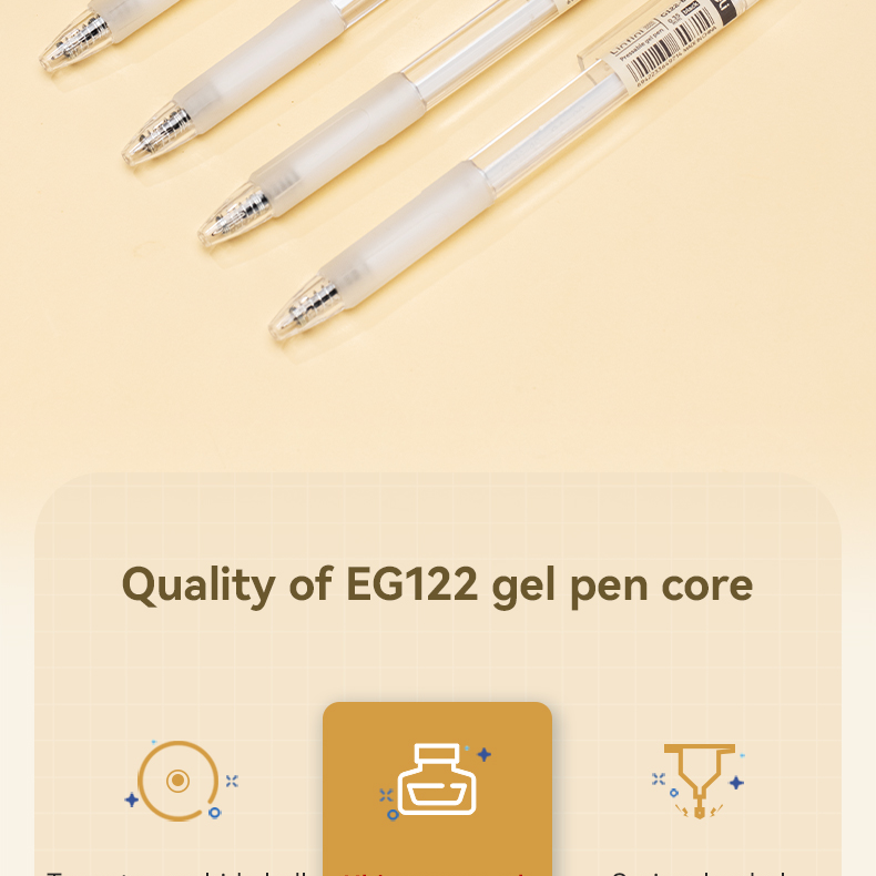 Deli A122 12Pcs Press Gel Pen 0.35mm Quick-Drying Black Writing Ballpen ...