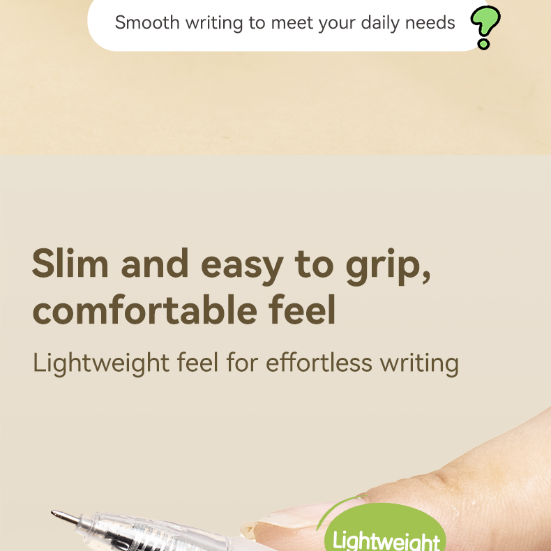 Deli A122 12Pcs Press Gel Pen 0.35mm Quick-Drying Black Writing Ballpen ...